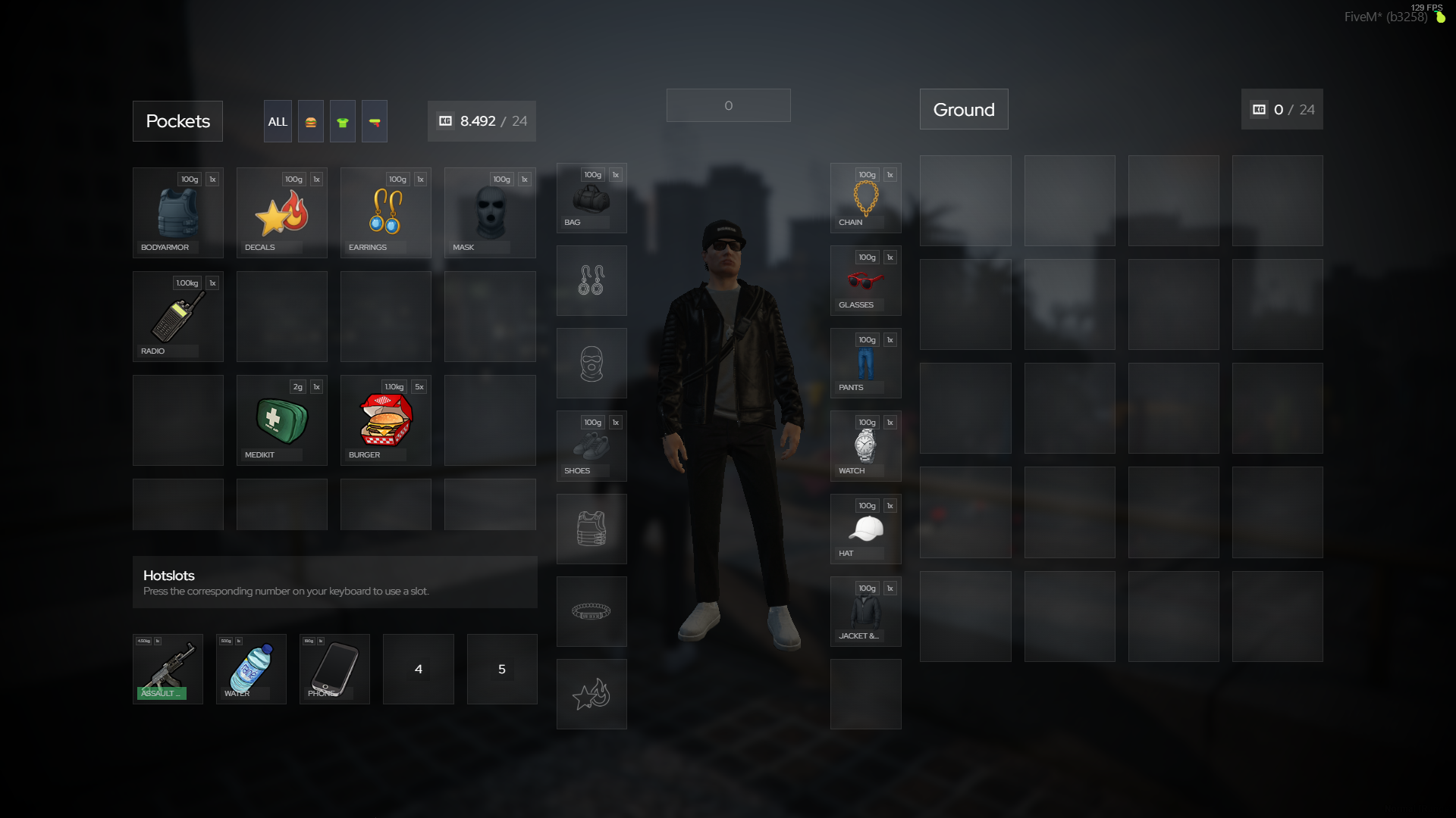 Meta Scripts · Inventory with clothing, sorting, ped character (V3)