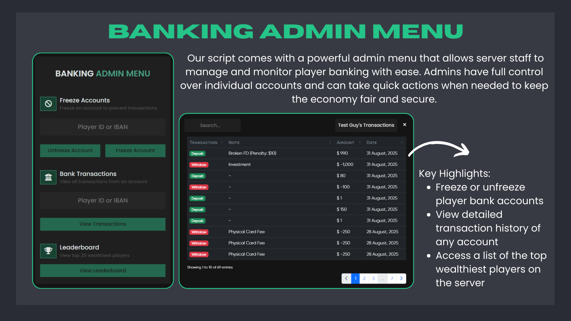 WoW Scripts · Banking System