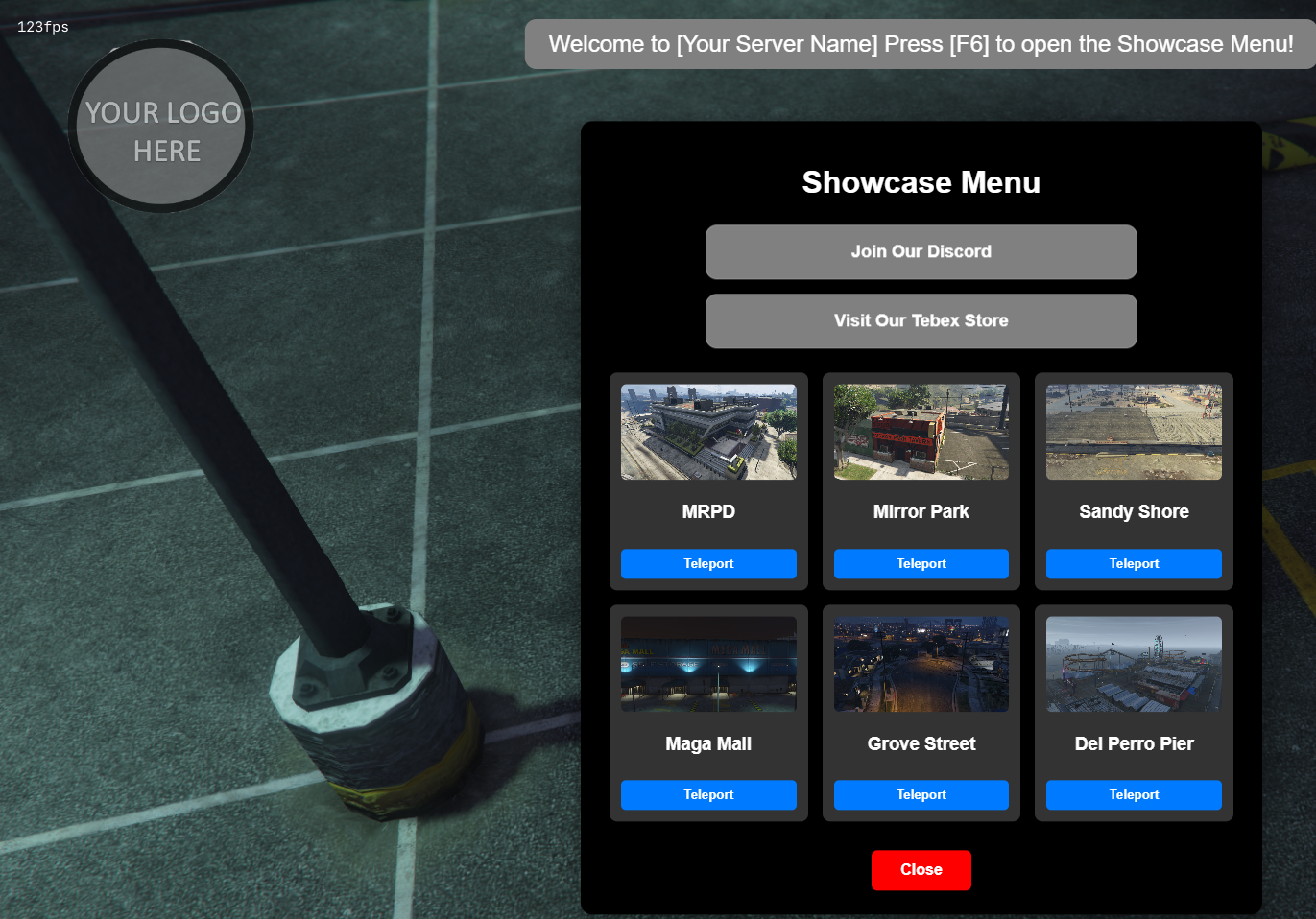 OSG Development · ShowCase Menu