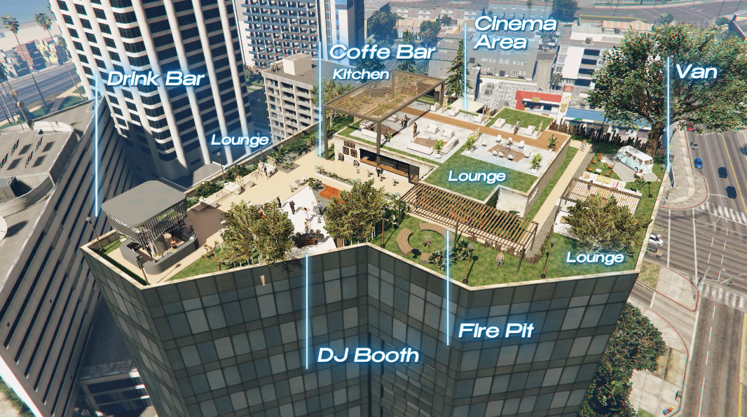 Aura Studio | Sky Line Vibes Rooftop | Fivem Map
