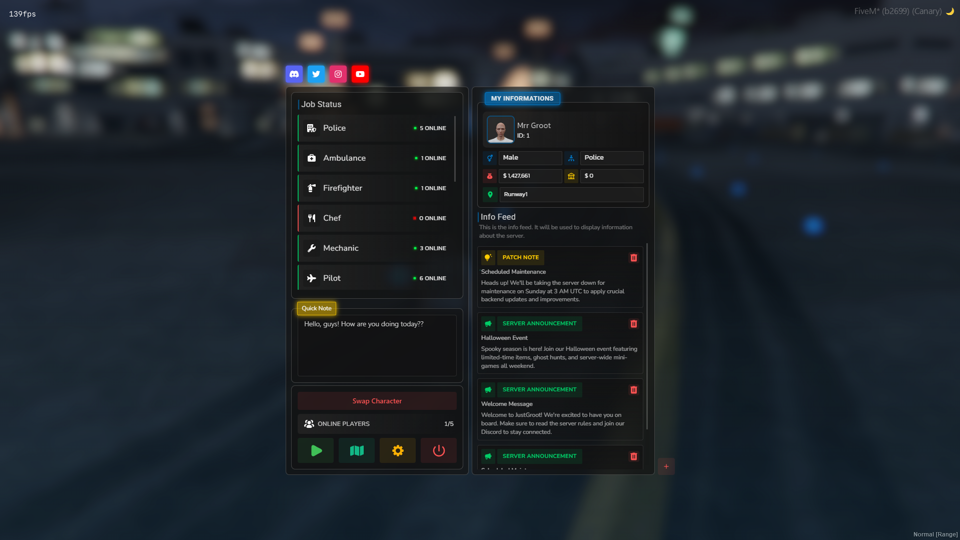 Groot Development · Pause Menu Simplified
