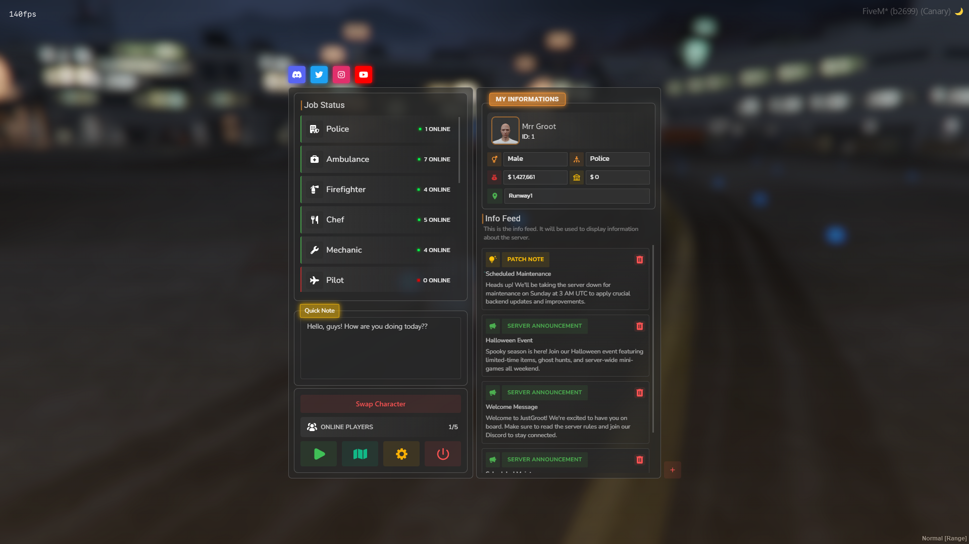 Groot Development · Pause Menu Simplified