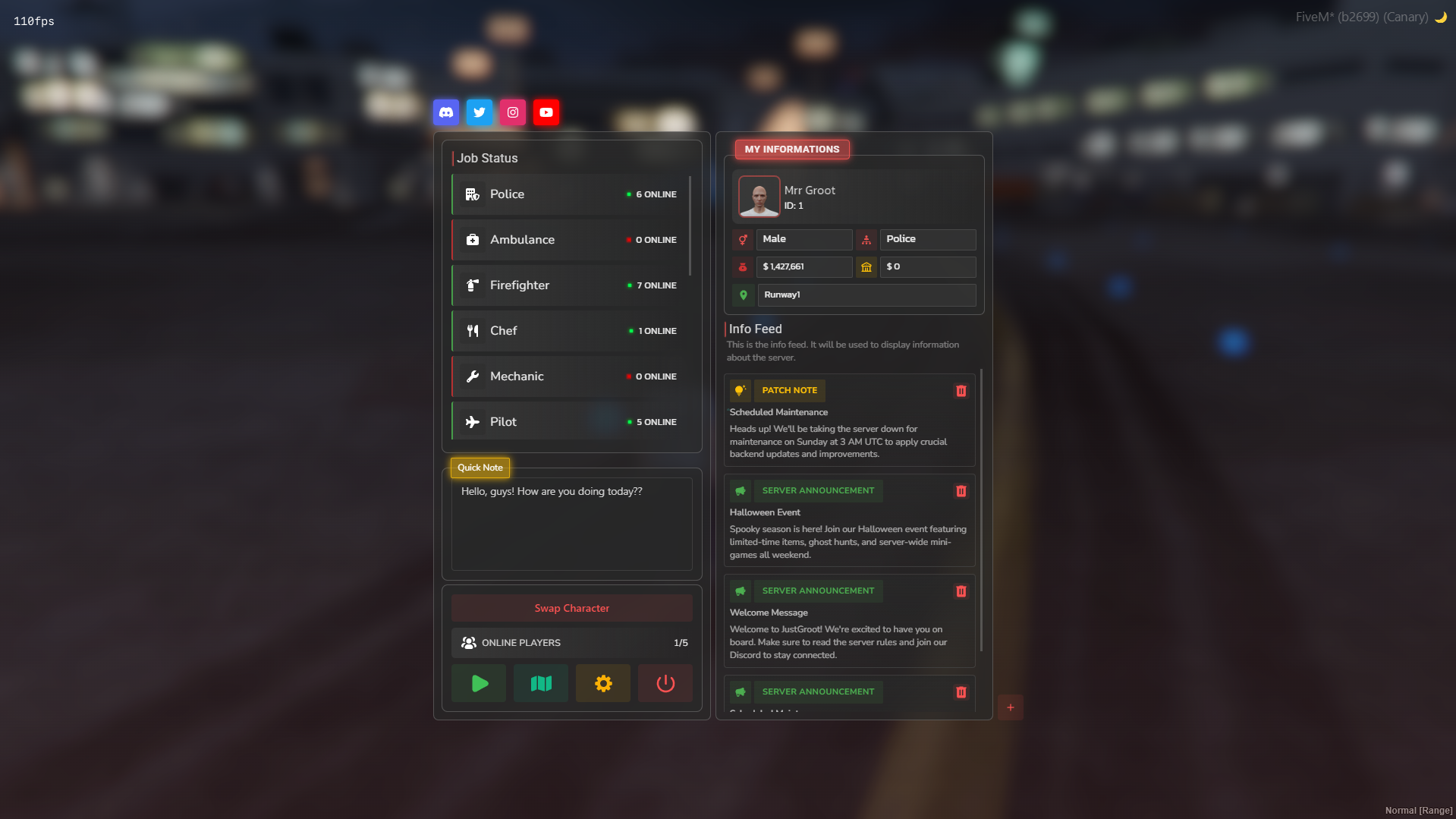 Groot Development · Pause Menu Simplified
