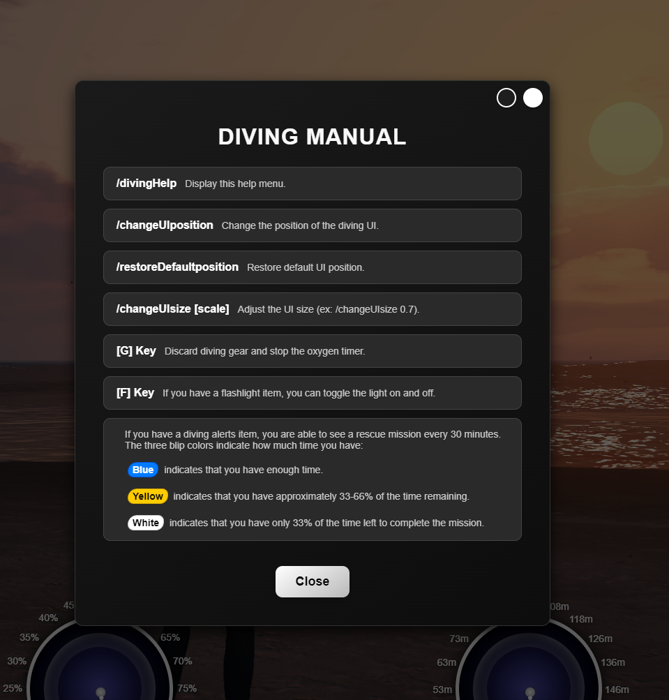International systems · Diving gear system [ESX]
