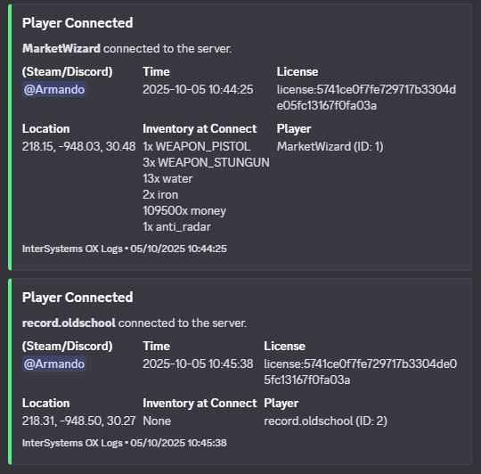 ICONMODZ · Ox_inventory logs