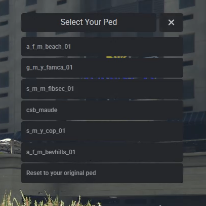 Vertex Customs · TRD PedMenu V2