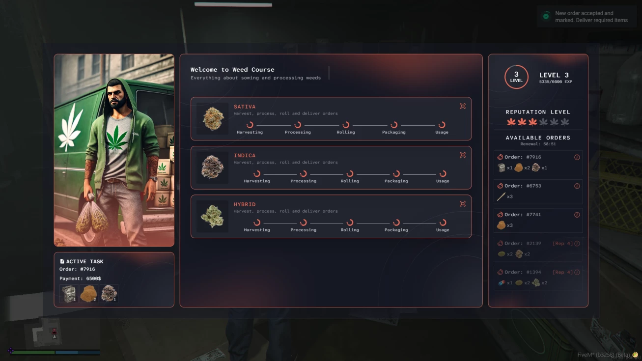 wasd High-Quality FiveM Scripts · Advanced Weed and Drug