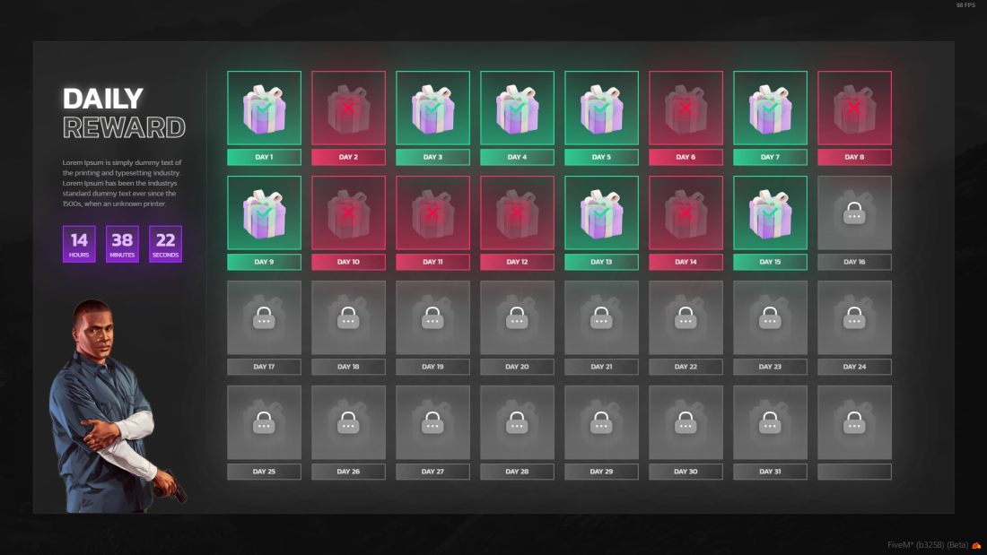 wasd High-Quality FiveM Scripts · Daily Rewards Script