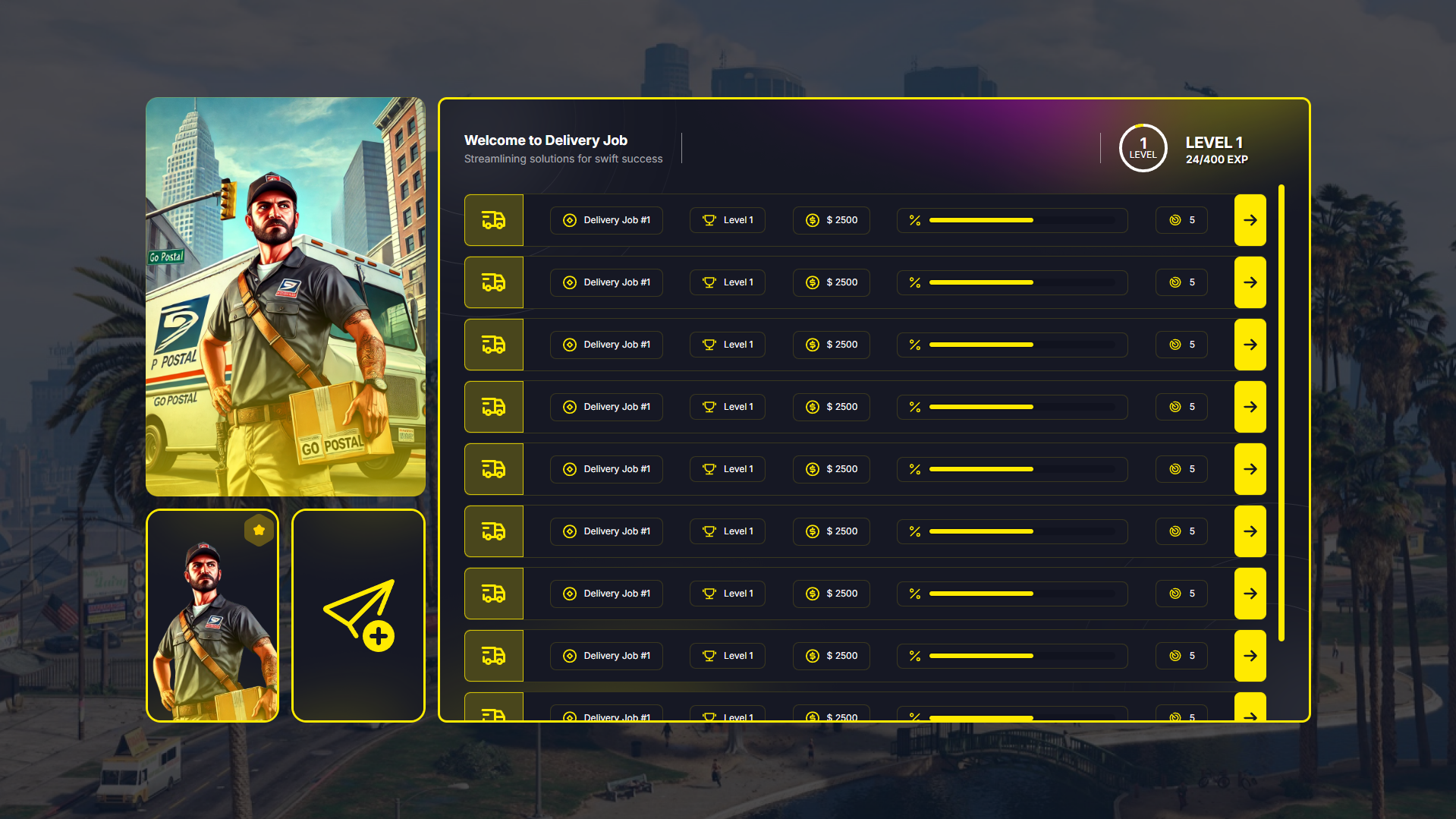 wasd High-Quality FiveM Scripts · Multiplayer Delivery Job