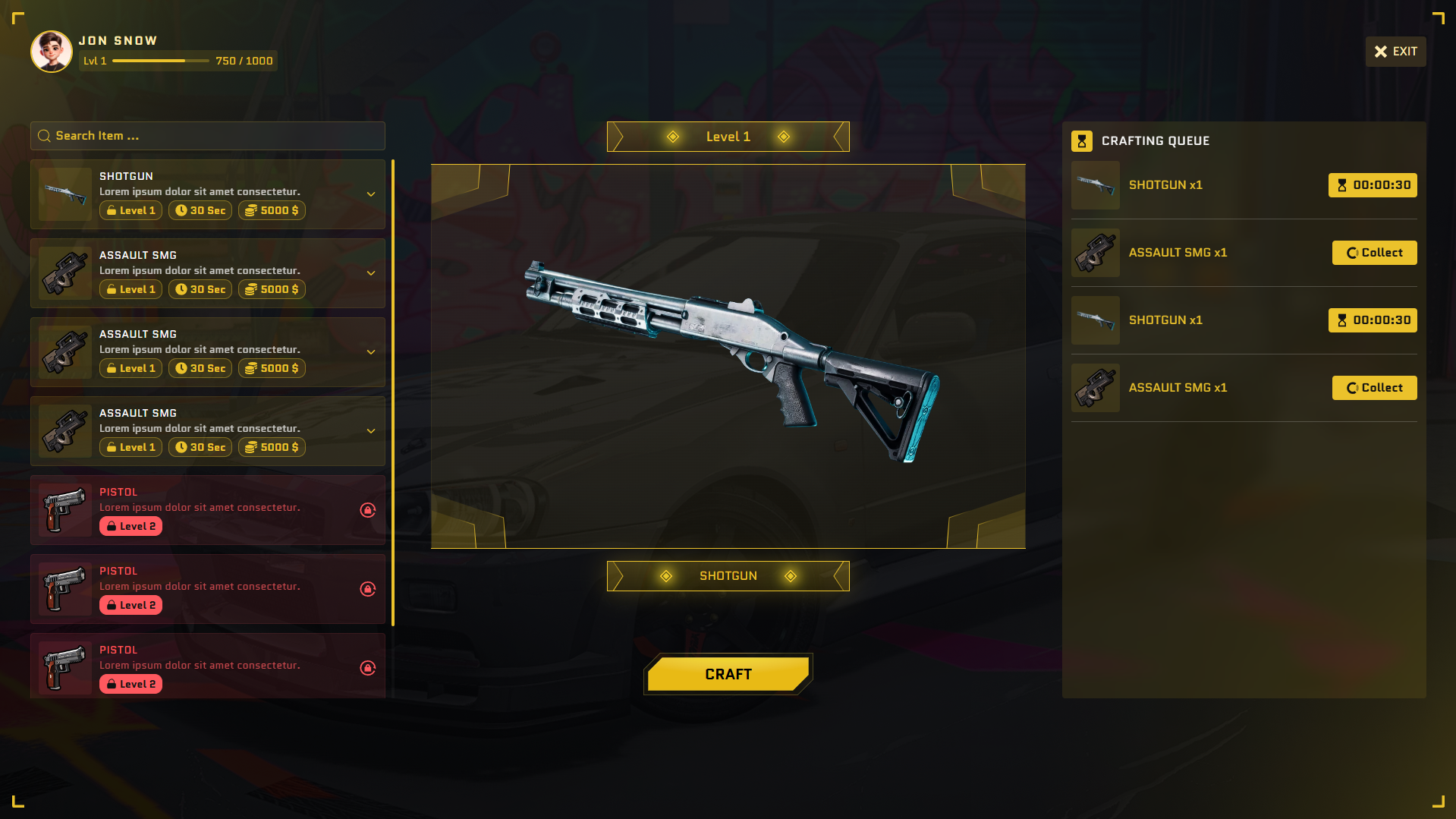 wasd High-Quality FiveM Scripts · Craft Script