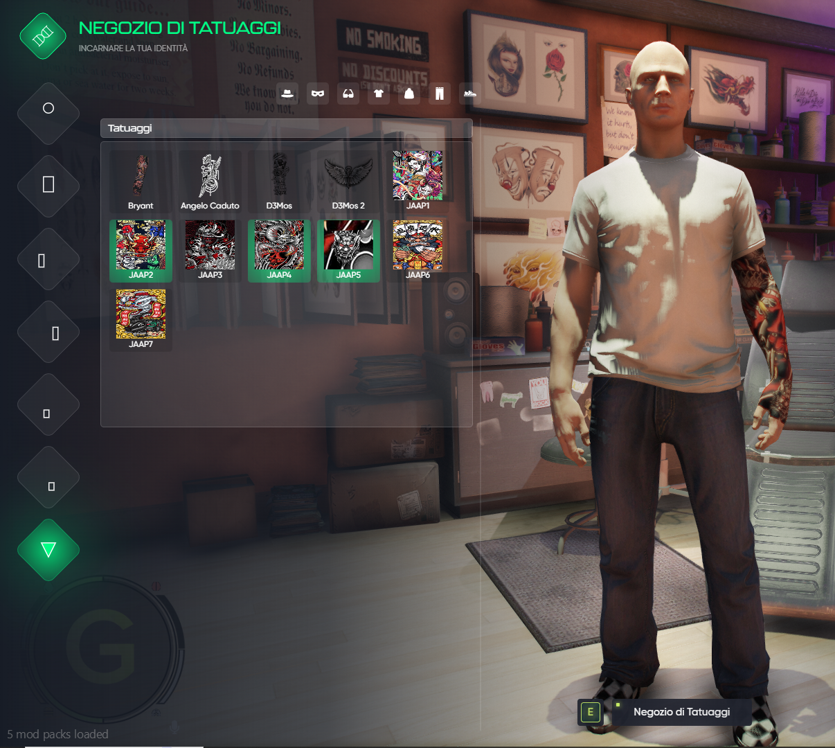 Gamma Roleplay | Full Body Tattoo Personalizzato