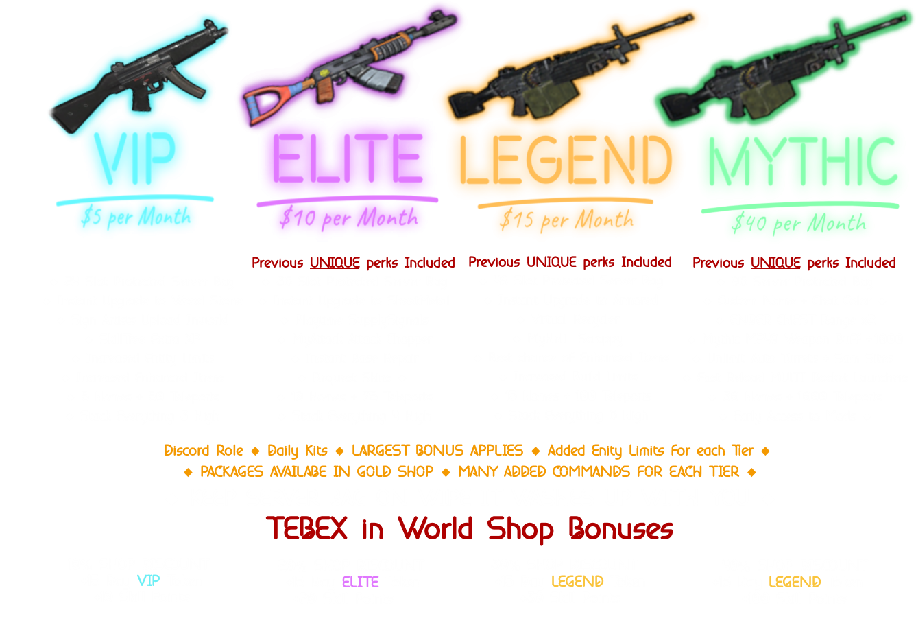 NoTime X5 RUST · Packages