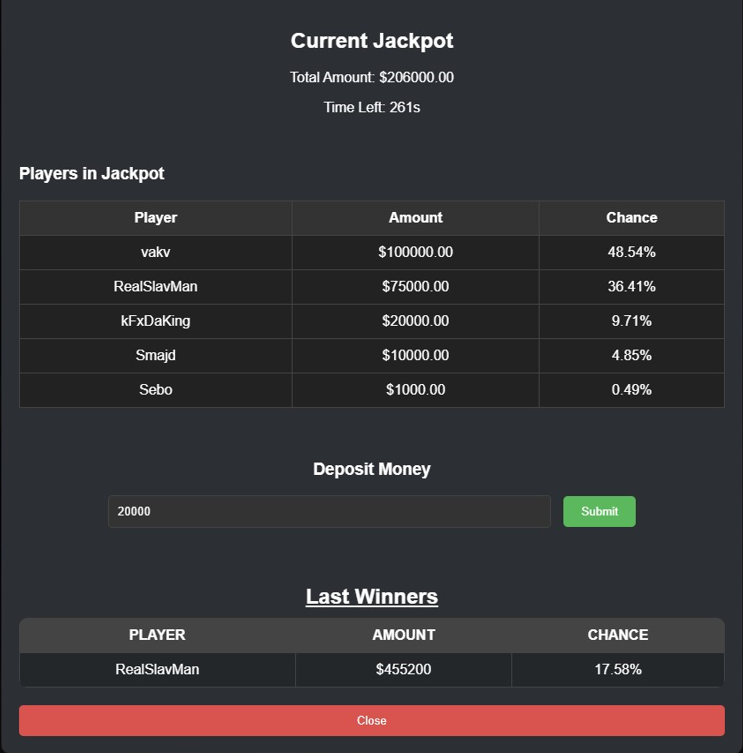 Midnight scripts · Jackpot raffle