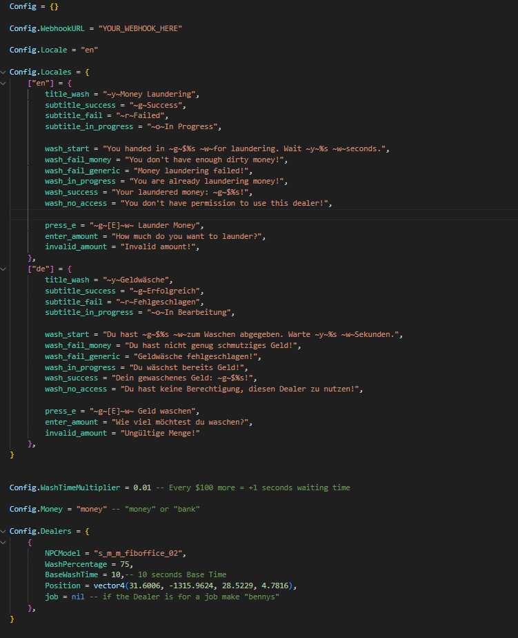 illu Development · Money Wash