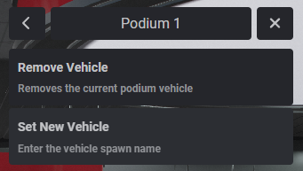 illu Development · Car Podiums
