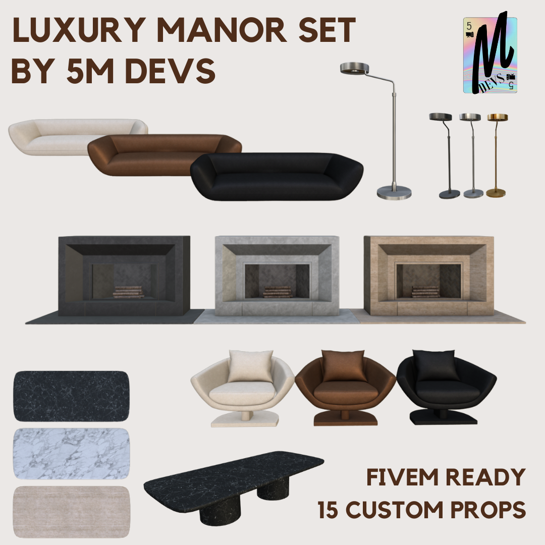 MadeByLex · Luxury Manor Set Prop Pack - ESX + QB - 5M Devs by Lex420