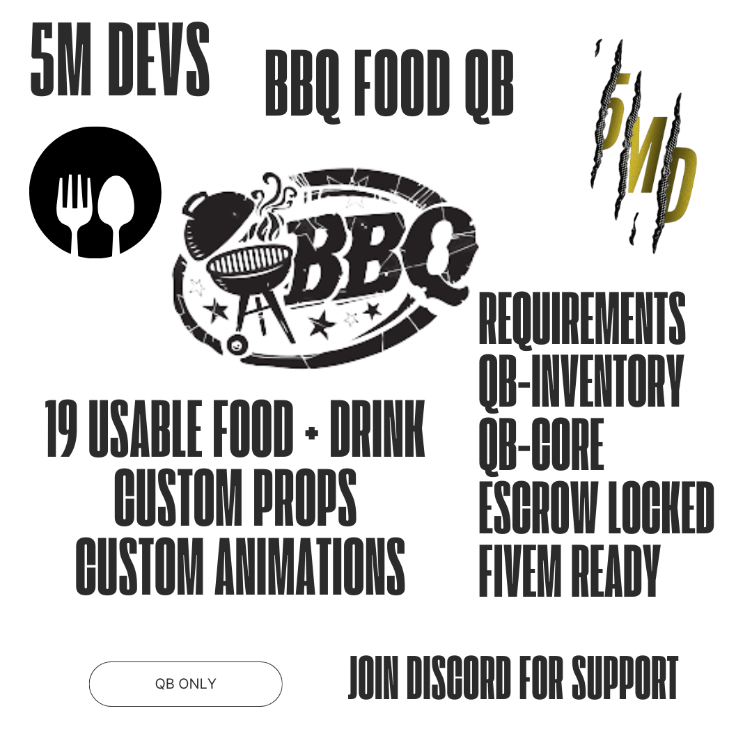 MadeByLex · BBQ Food Usable Prop Pack - QB - 5M Devs by Lex420