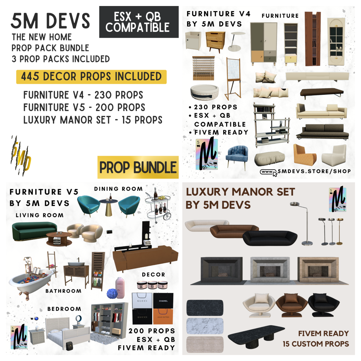 MadeByLex · The NEW Home Prop Pack Bundle - ESX + QB - 5M Devs by Lex420