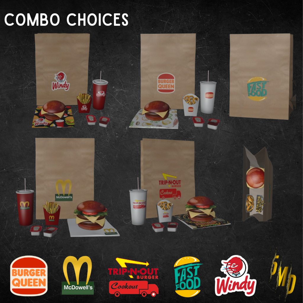 MadeByLex · Fast Food Usable Prop Pack - QB - 5M Devs by Lex420