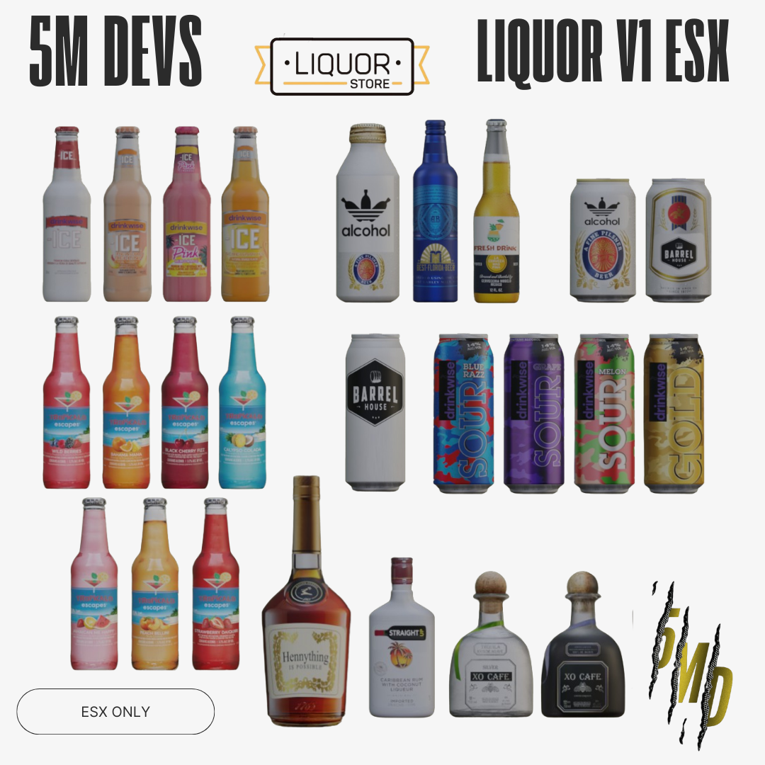 MadeByLex · ESX USABLE FOOD & LIQUOR BUNDLE - ESX - 5M Devs by Lex420