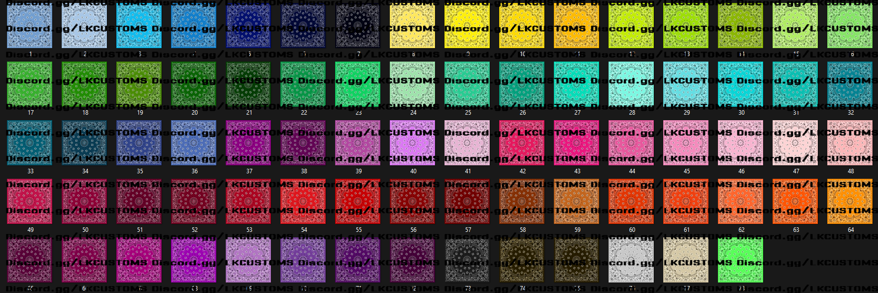 Moving Bandana Pocket Flags Pack V2 - (Decl) (78 Textures)