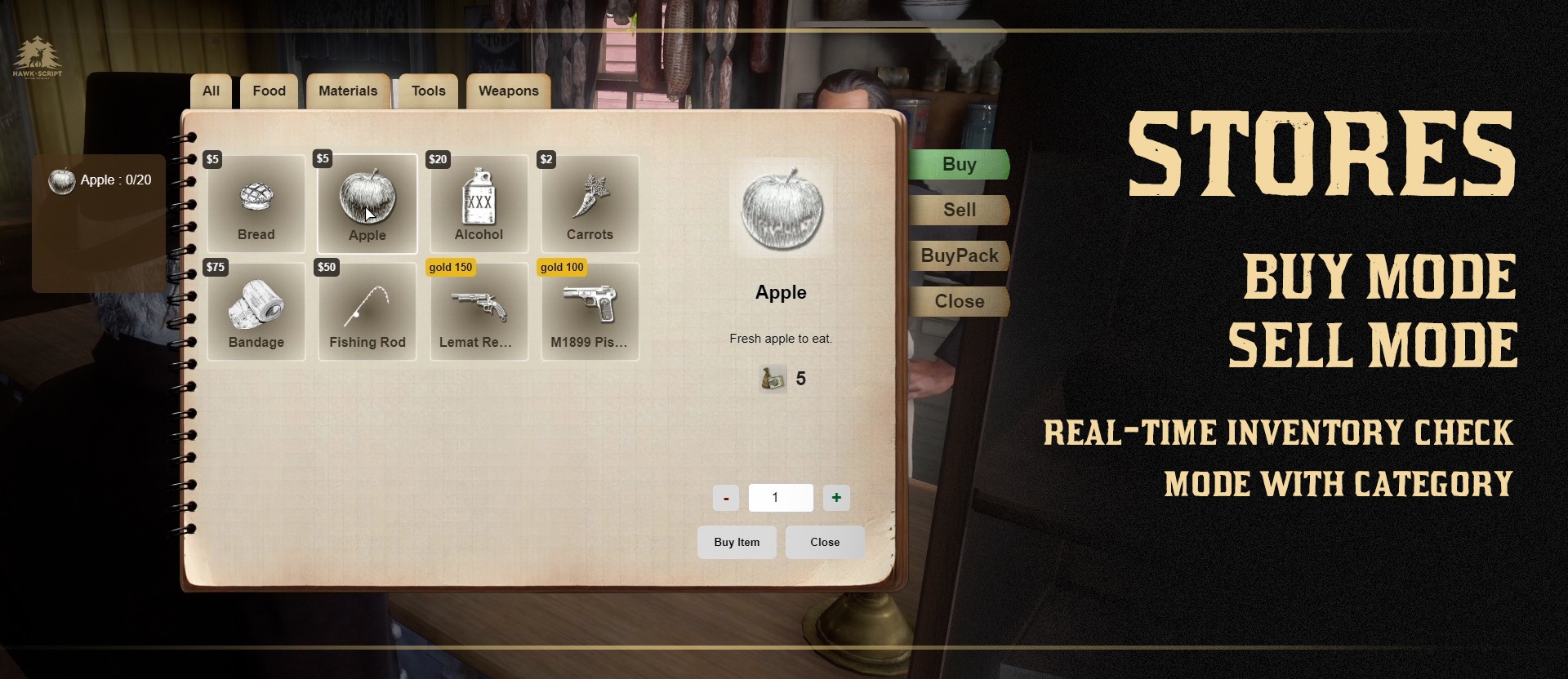 HAWK-SCRIPT · Hawk Stores