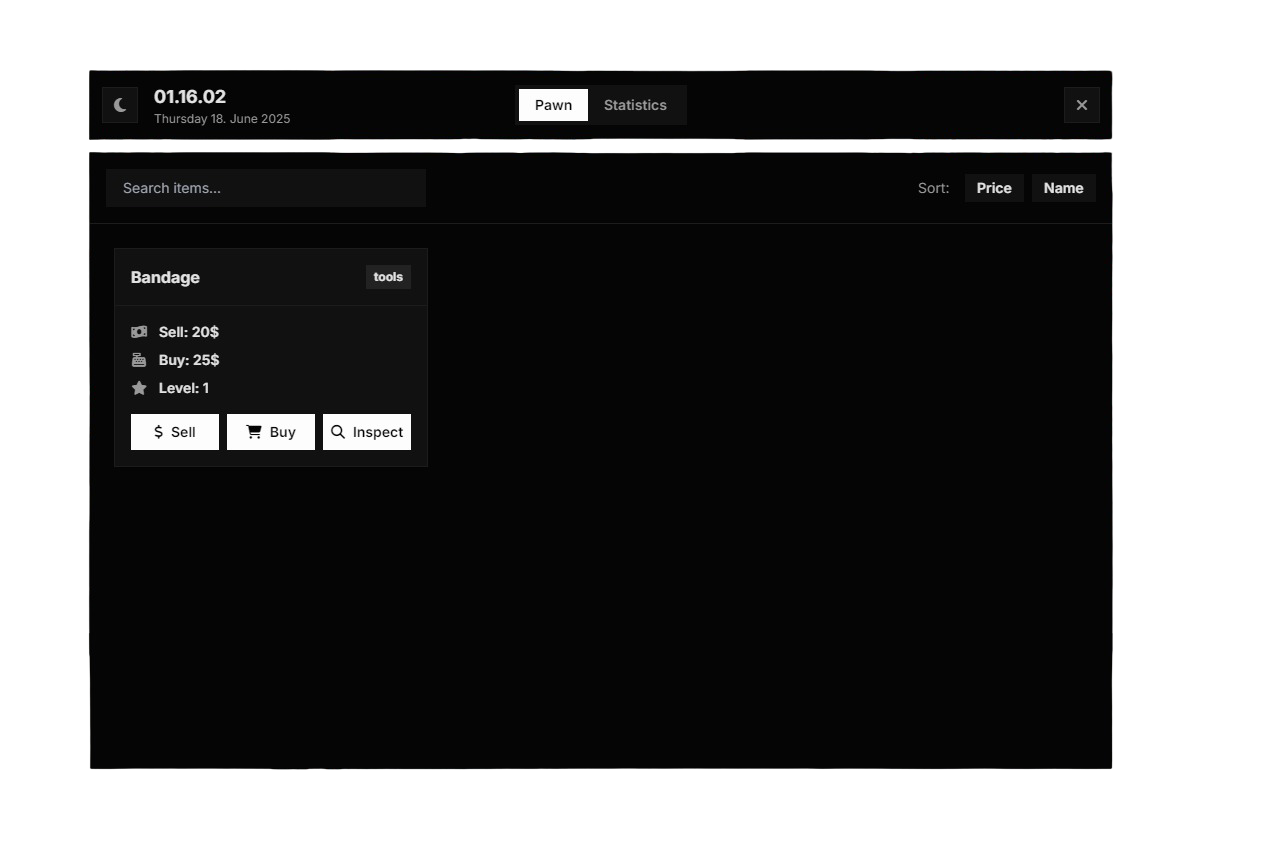YeBex · [STANDALONE] Advanced Pawnshop System