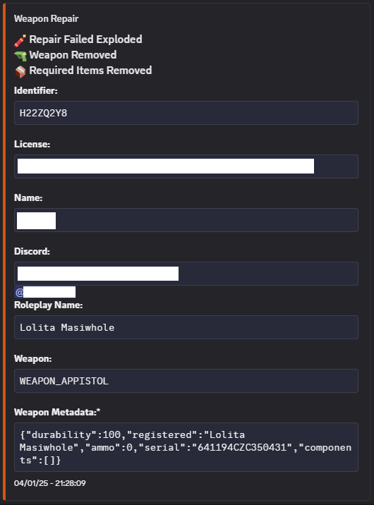 Grizz Tea · Gun Repair Script