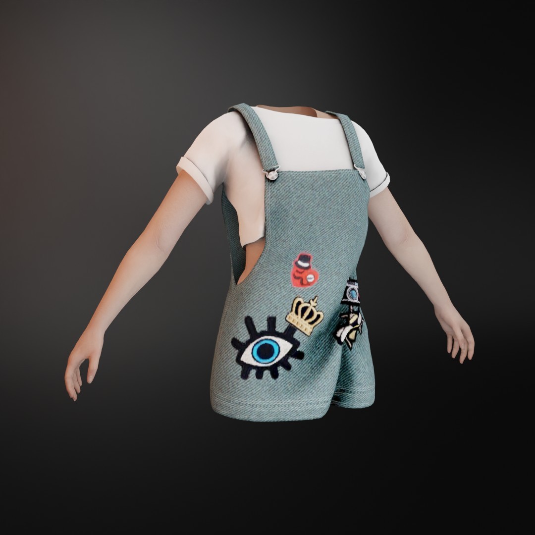 Pewe Studios Clothes · 039. DENIM DRESS SKIRT [F]