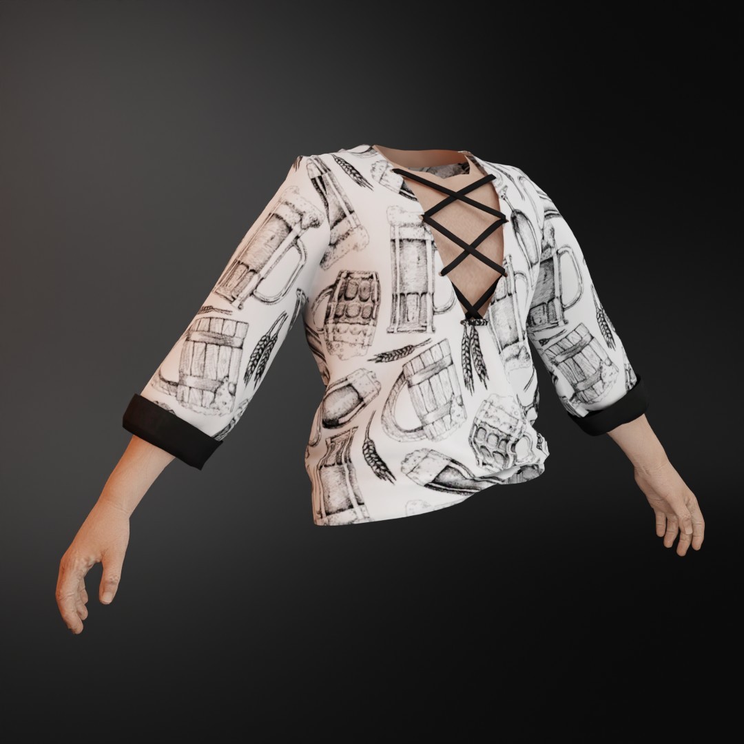 Pewe Studios Clothes · 069. V CASUAL LOOSE SHIRT [M]