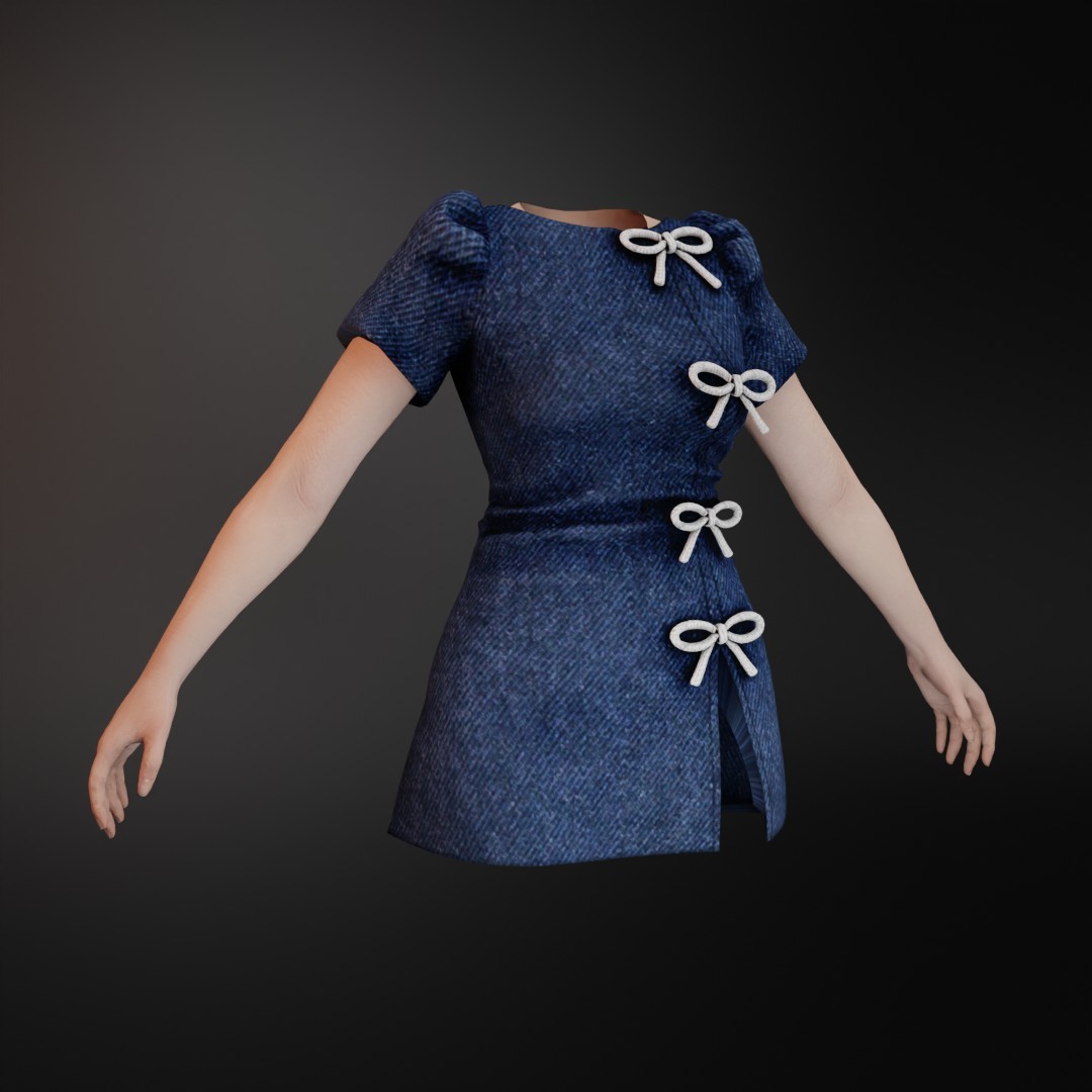 Pewe Studios Clothes · 067. UTI RIBBON DRESS [F]