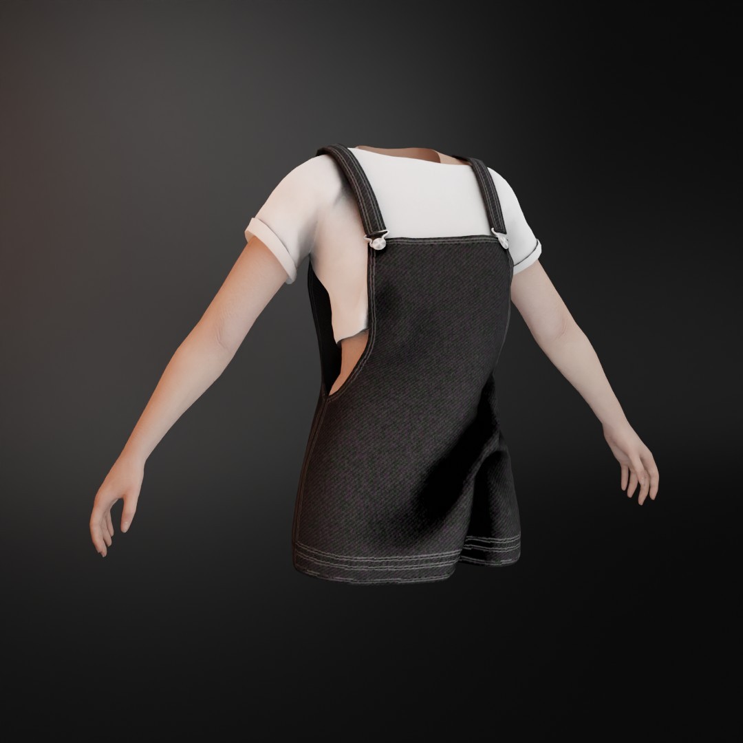 Pewe Studios Clothes · 039. DENIM DRESS SKIRT [F]