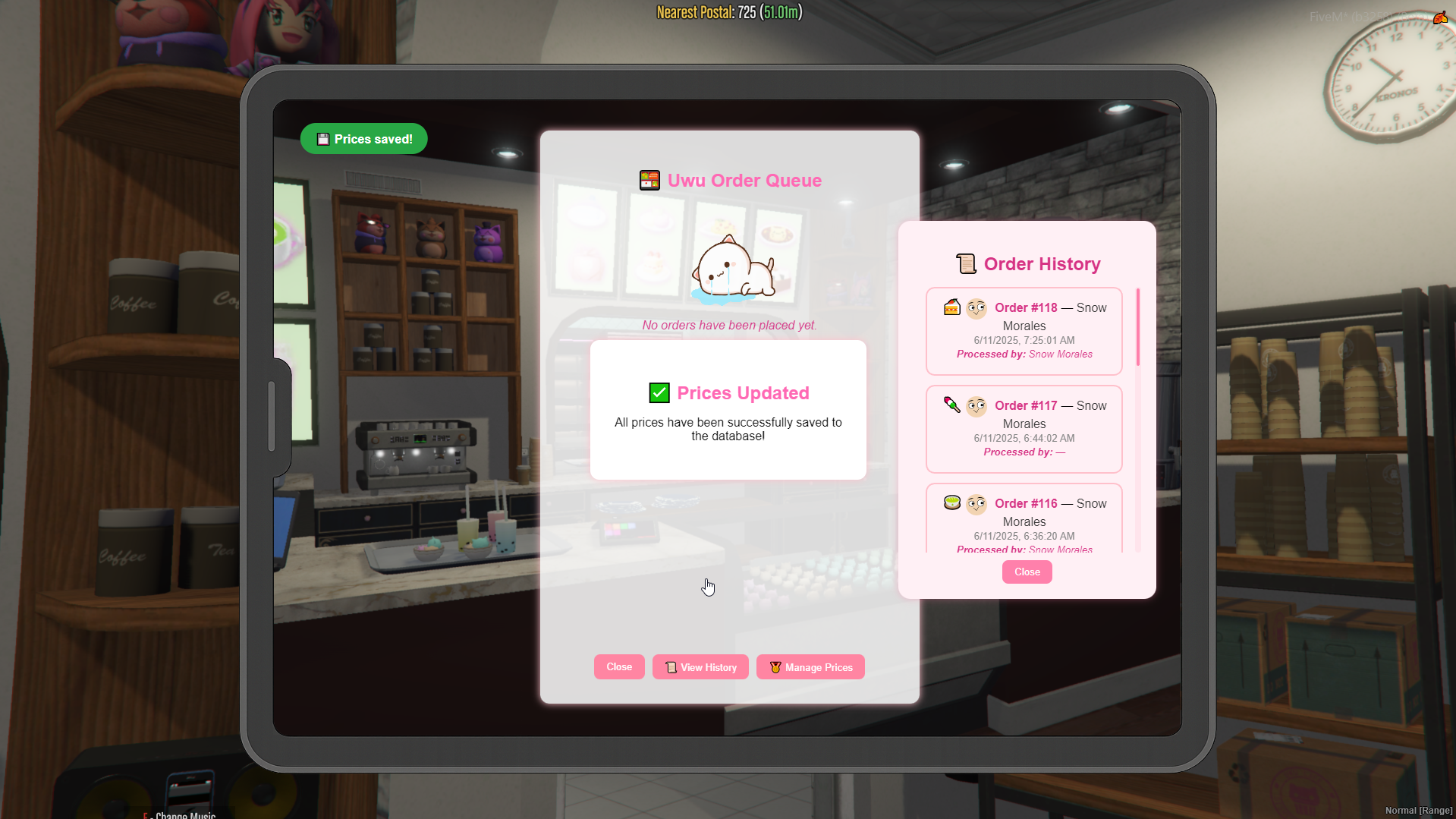 Diamond Scripts · Uwu Café Job (Advanced Job Script)