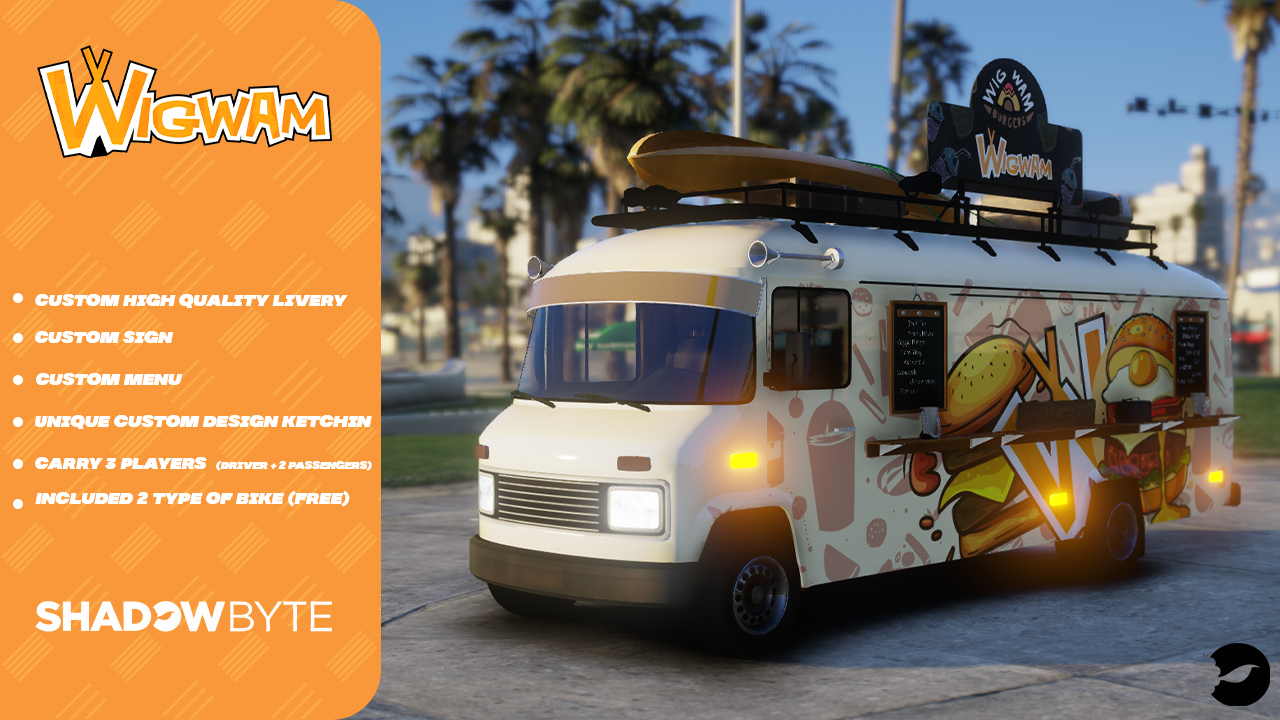 Shadow Byte Studio · Restaurants Pack (Vehicles + Bikes + Uniforms)