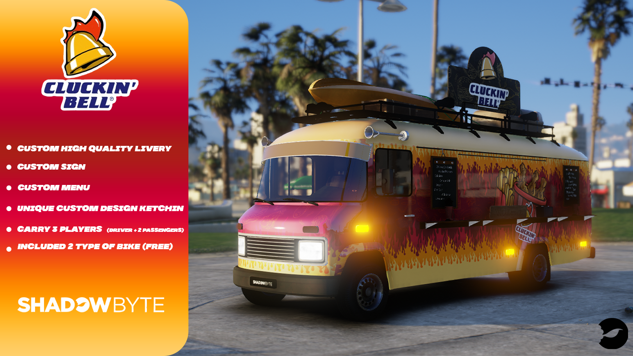 Shadow Byte Studio · Restaurants Pack (Vehicles + Bikes + Uniforms)