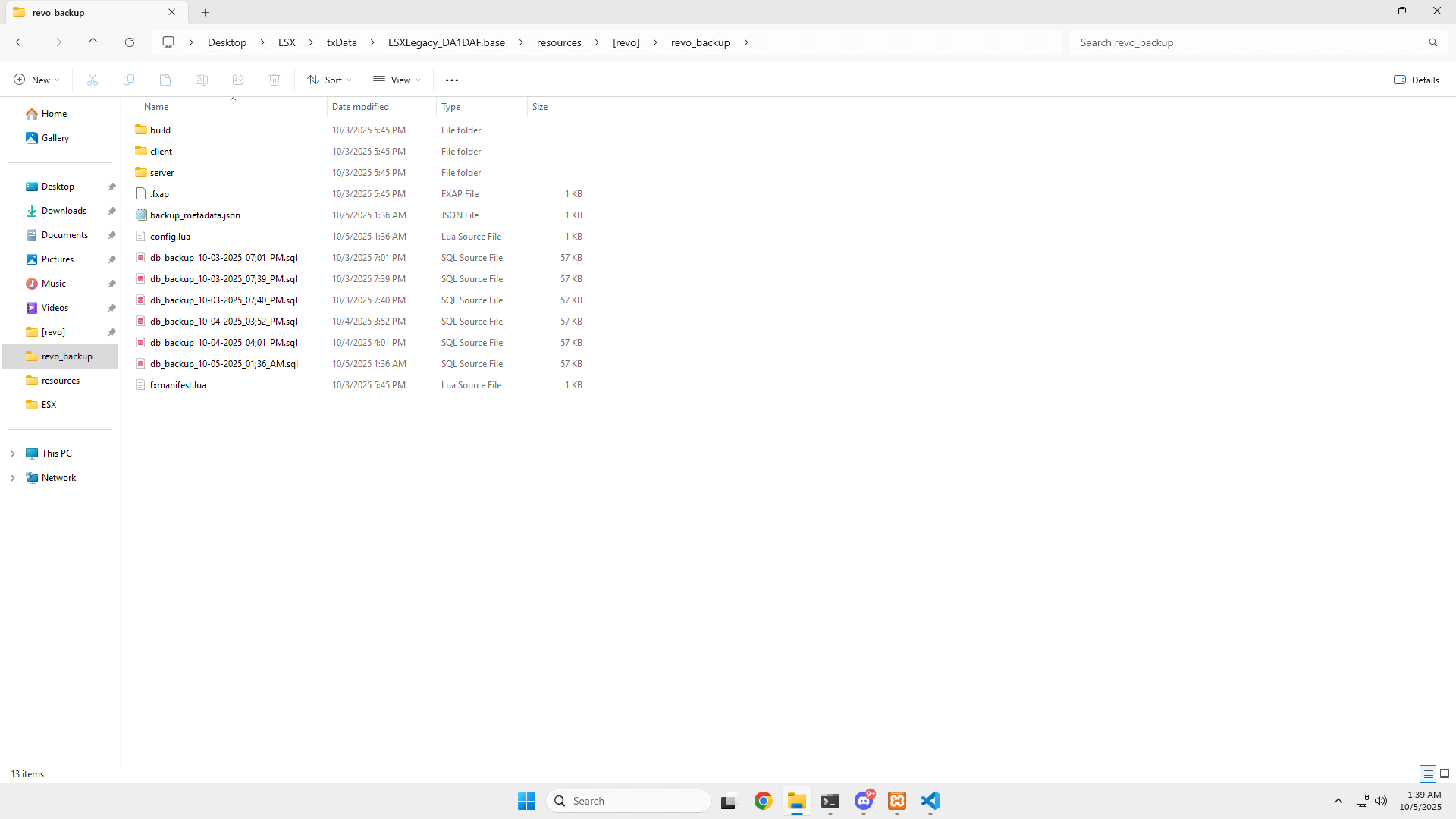 Revo Backup - Auto FiveM Database Backups - FiveM Script | ESX, QBCore, QBox | Revo Scripts