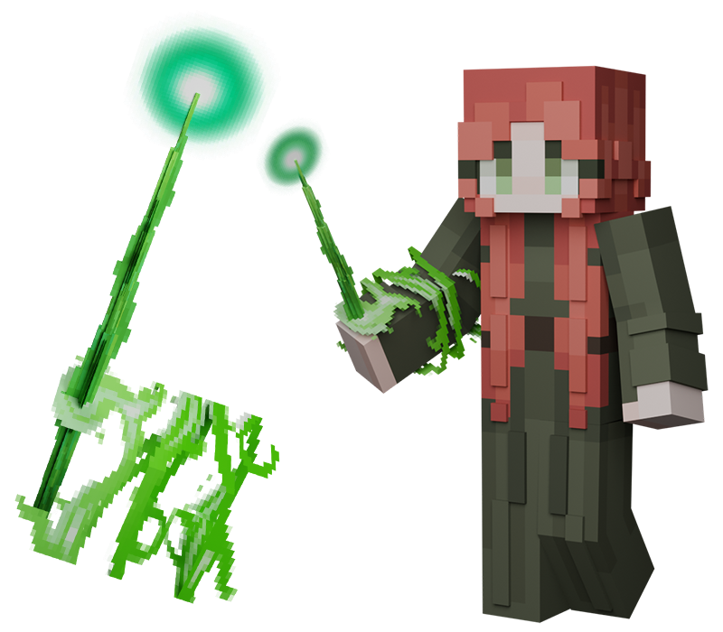 PotterworldMC | The Emerald Flaming Wand