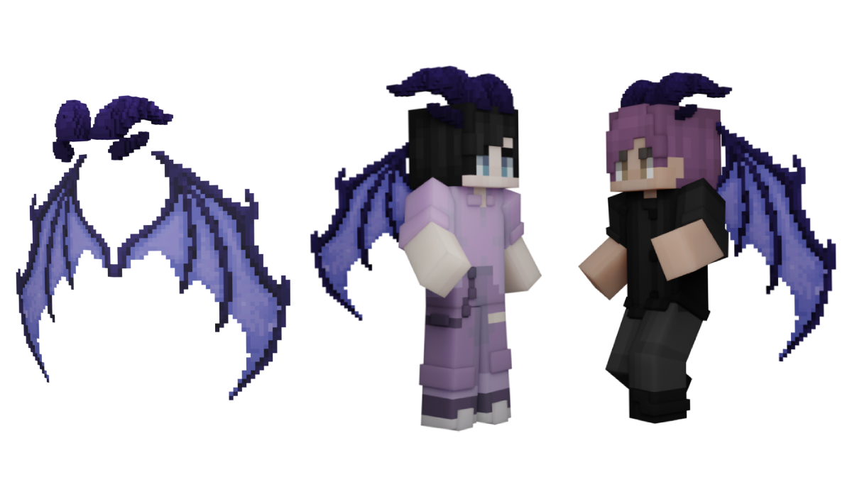 PotterworldMC | Amethyst Dragon Wings & Horns Combo