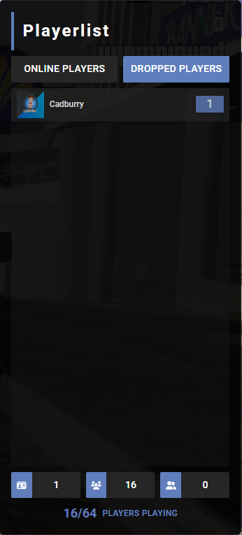 Cadburry ( Bytecode Studios ) | Playerlist / Scoreboard