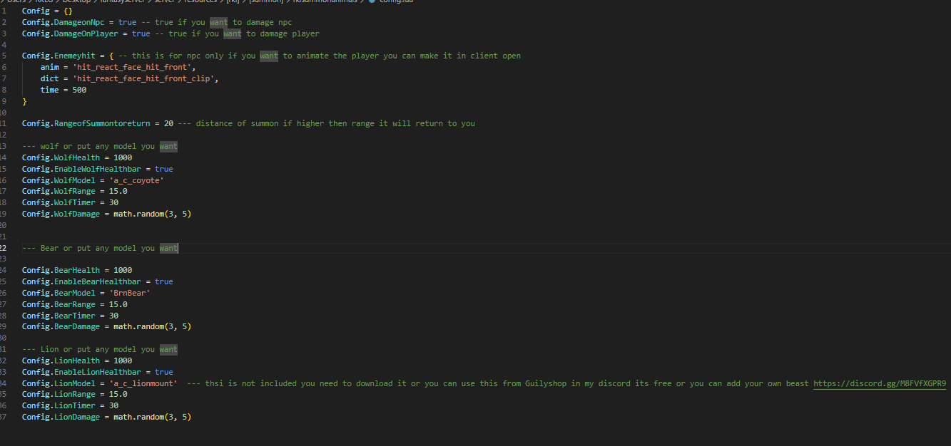 RKL | RKL SUMMON ANIMALS