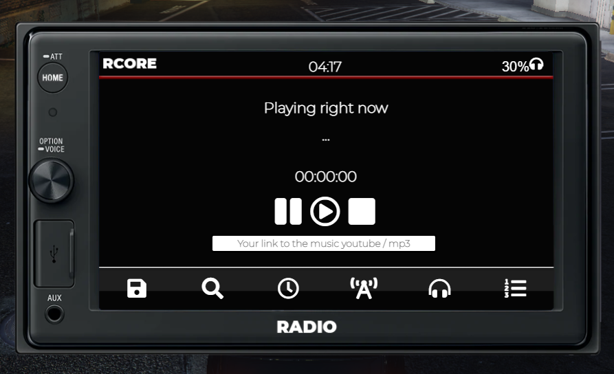 rcore.cz | Play any music in your car! (youtube/any url)