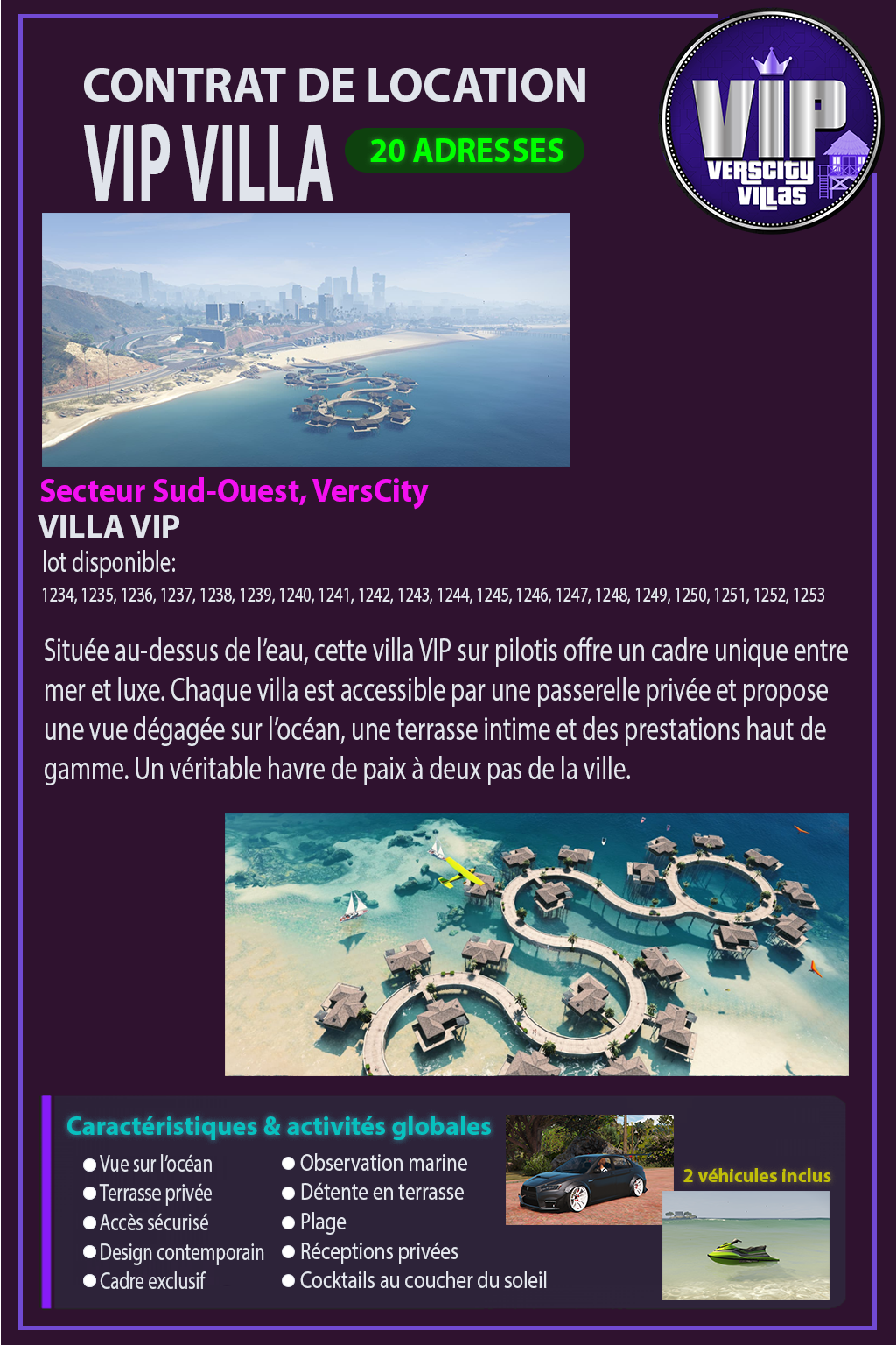 VersCity | VIPVILLA mensuelle