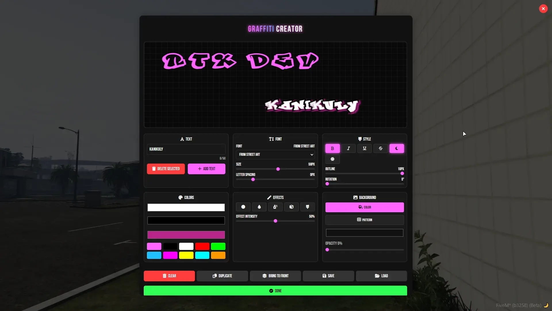 Graffiti System | Retronix Development | Best FiveM Scripts & Maps