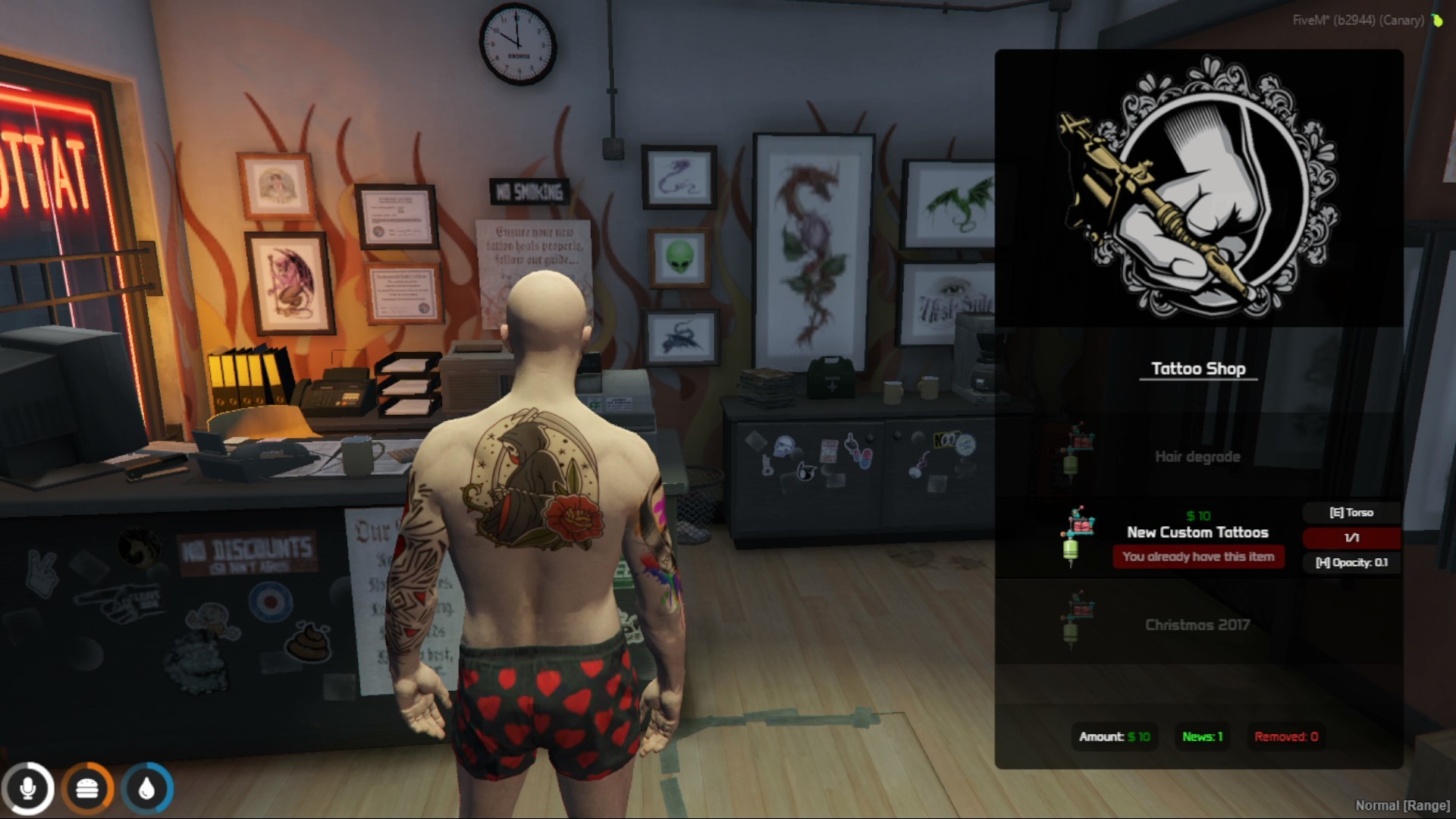 MxLoL Shop · Tattoos Shop V2 (Create tattoo and Degrade Hair)