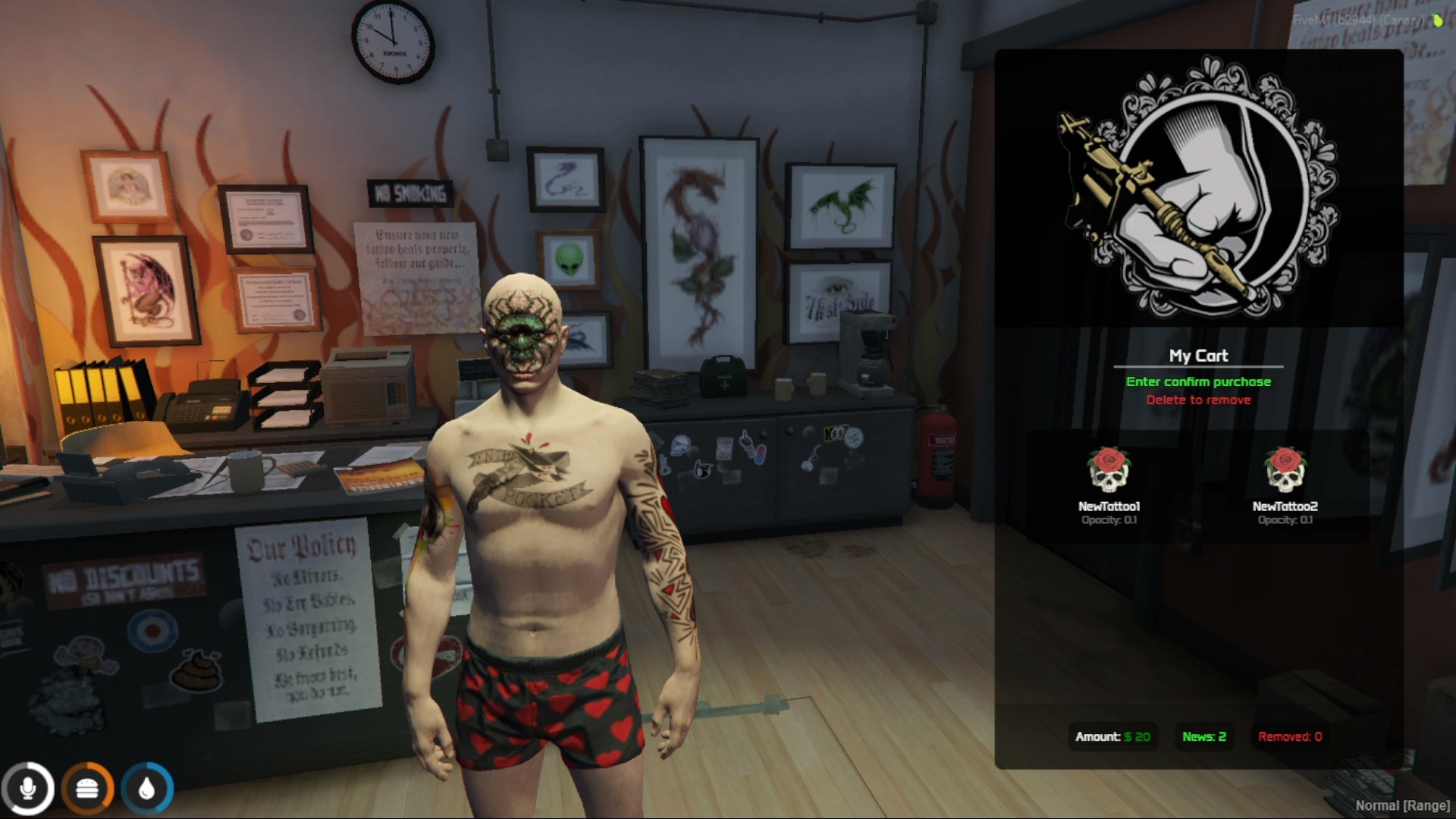 MxLoL Shop · Tattoos Shop V2 (Create tattoo and Degrade Hair)