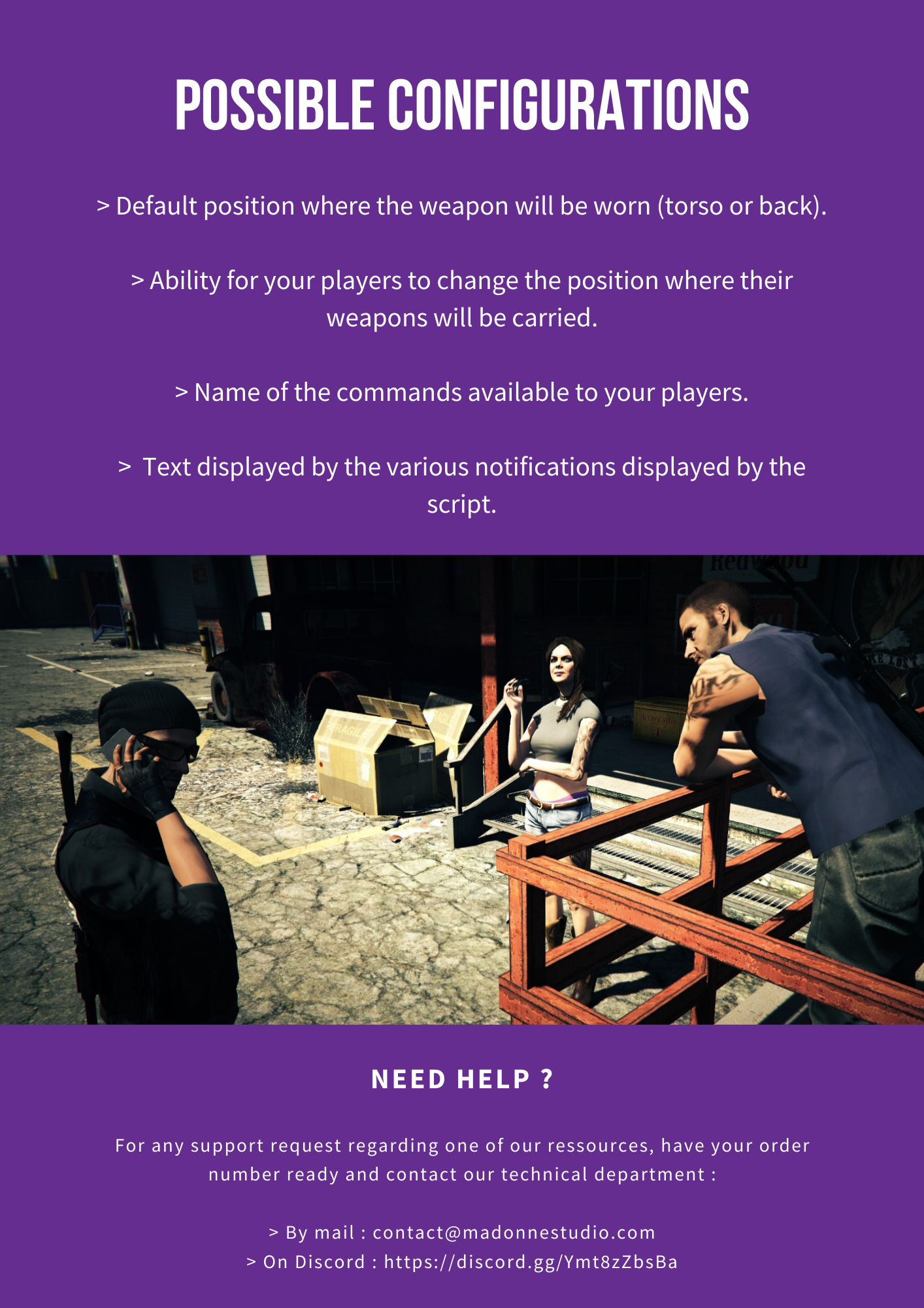 MadonneStudio - Addons & Scripts | Wearable Weapon