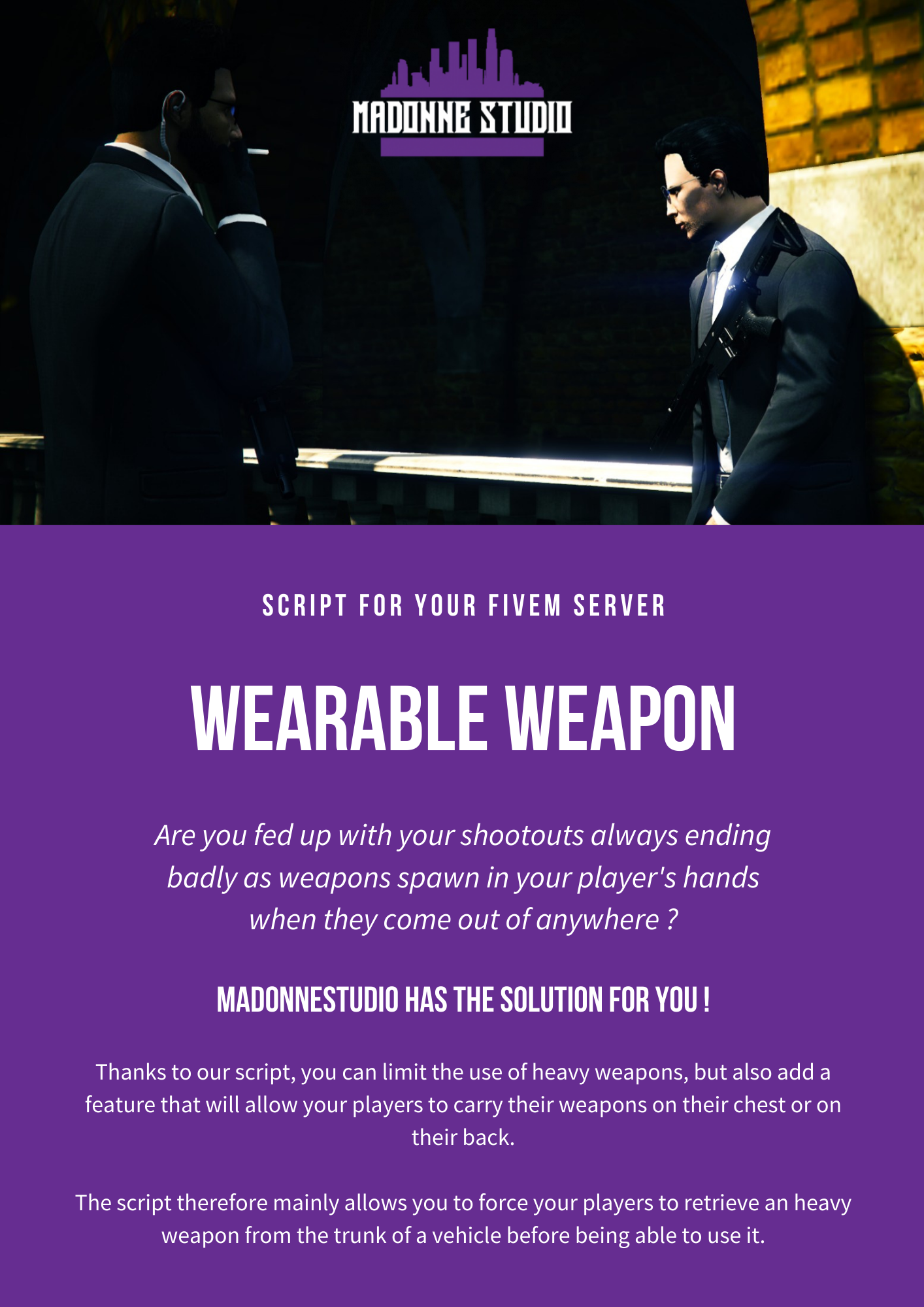 MadonneStudio - Addons & Scripts | Wearable Weapon