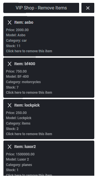 mScripts | [ESX] VIP-SHOP