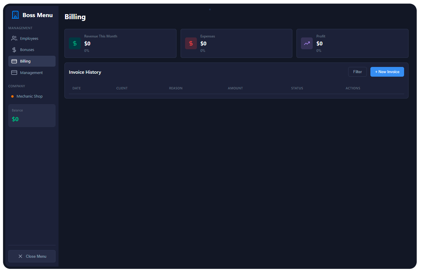 mScripts | BOSS MENU