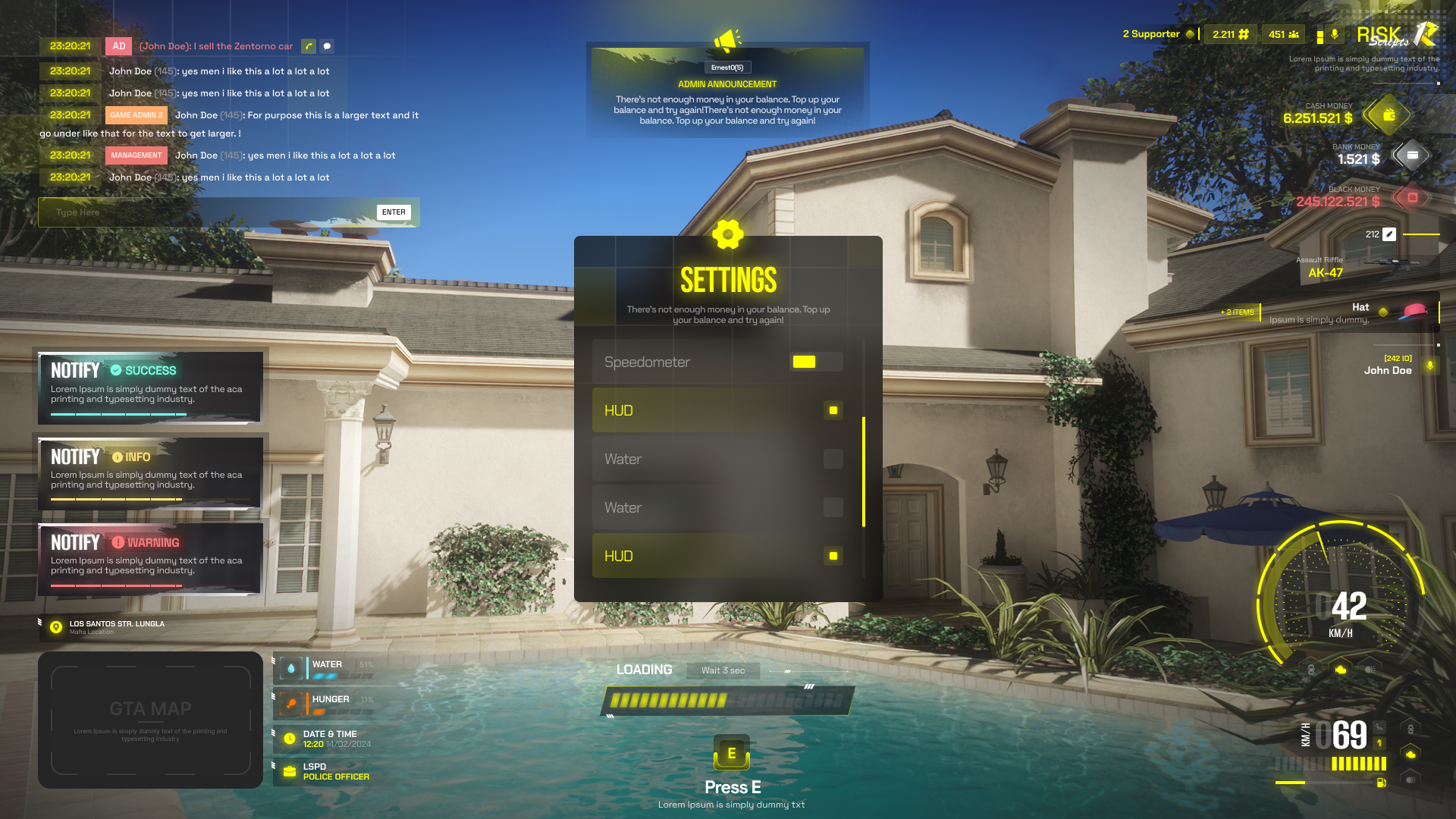 RISK SCRIPTS | HUD MODERN